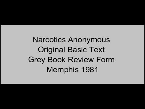 Narcotics Anonymous - Original Basic Text - Grey Book - Review Form - Memphis 1981