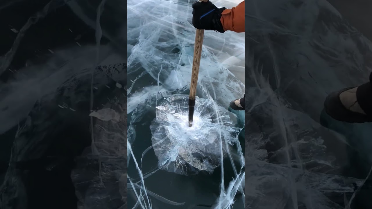 ICE BREAKING | frozen lake BAIKAL | #icebreaking #shorts #lakebaikal