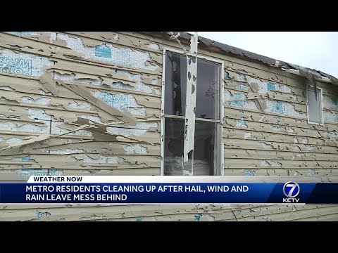 Omaha metro area cleaning up after hail, wind and rain leave mess behind