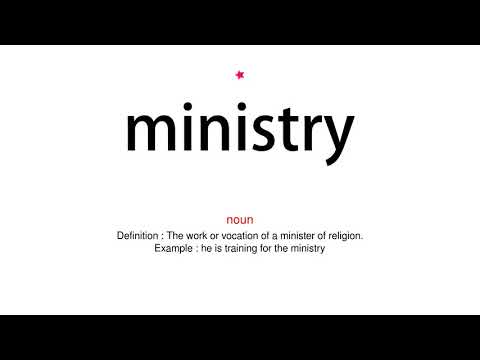 How to pronounce ministry - Vocab Today