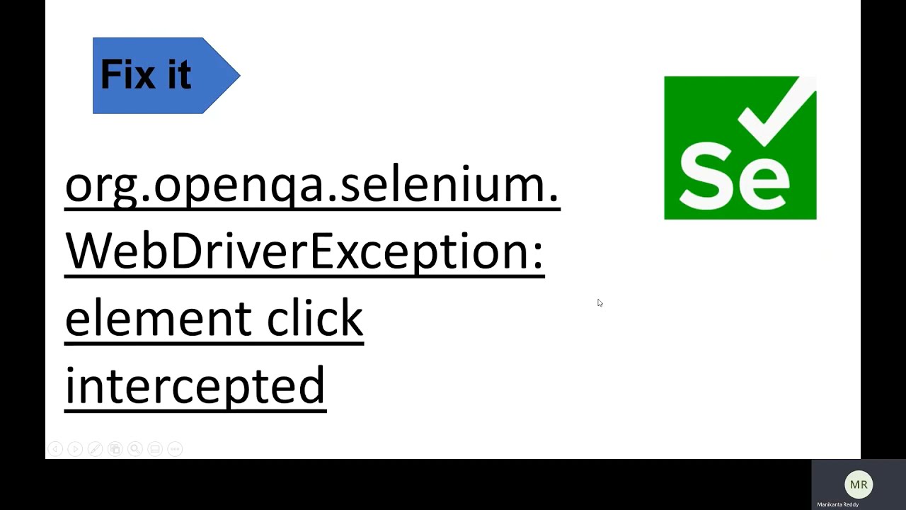 how to resolve element click intercepted exception in selenium