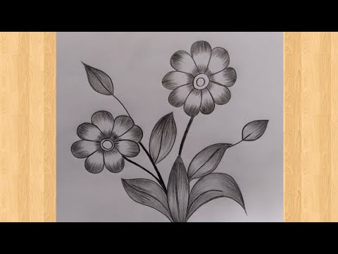 Easy Flower🌻 drawing || Flower drawing || Pencil drawing #drawing #flowerdrawing