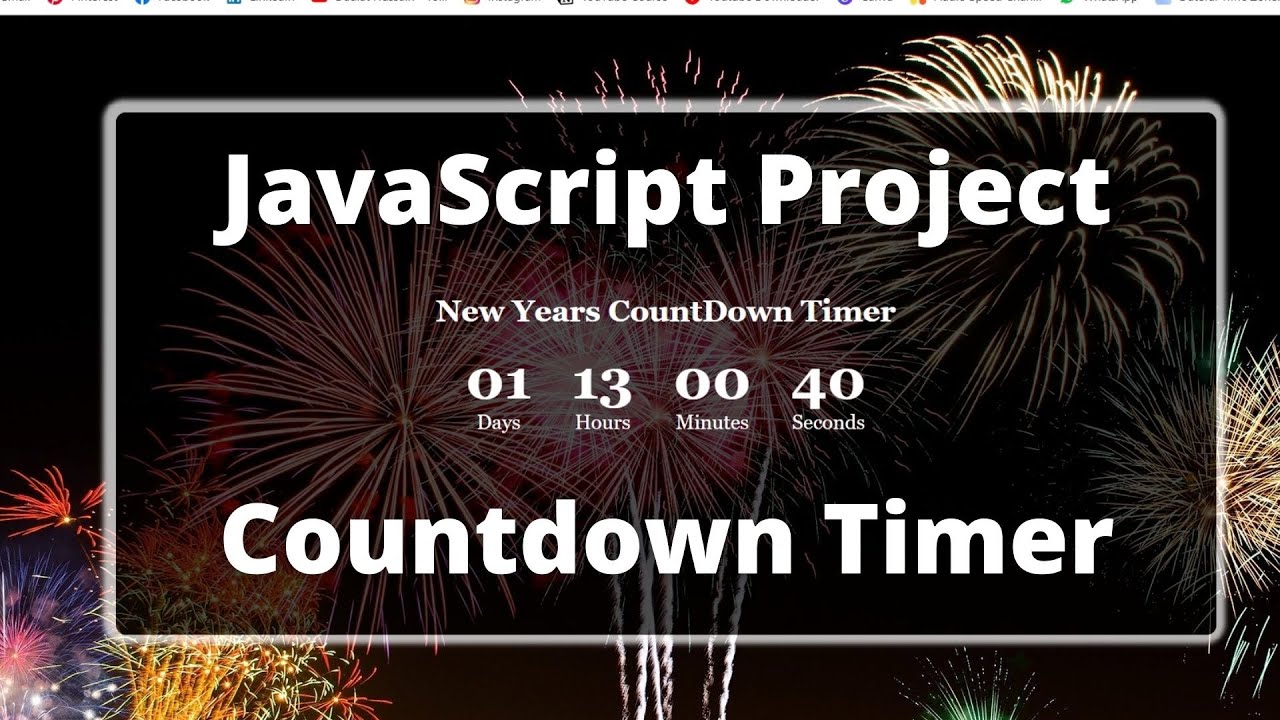 Build Countdown Timer With Javascript, HTML, And CSS | JavaScript Projects