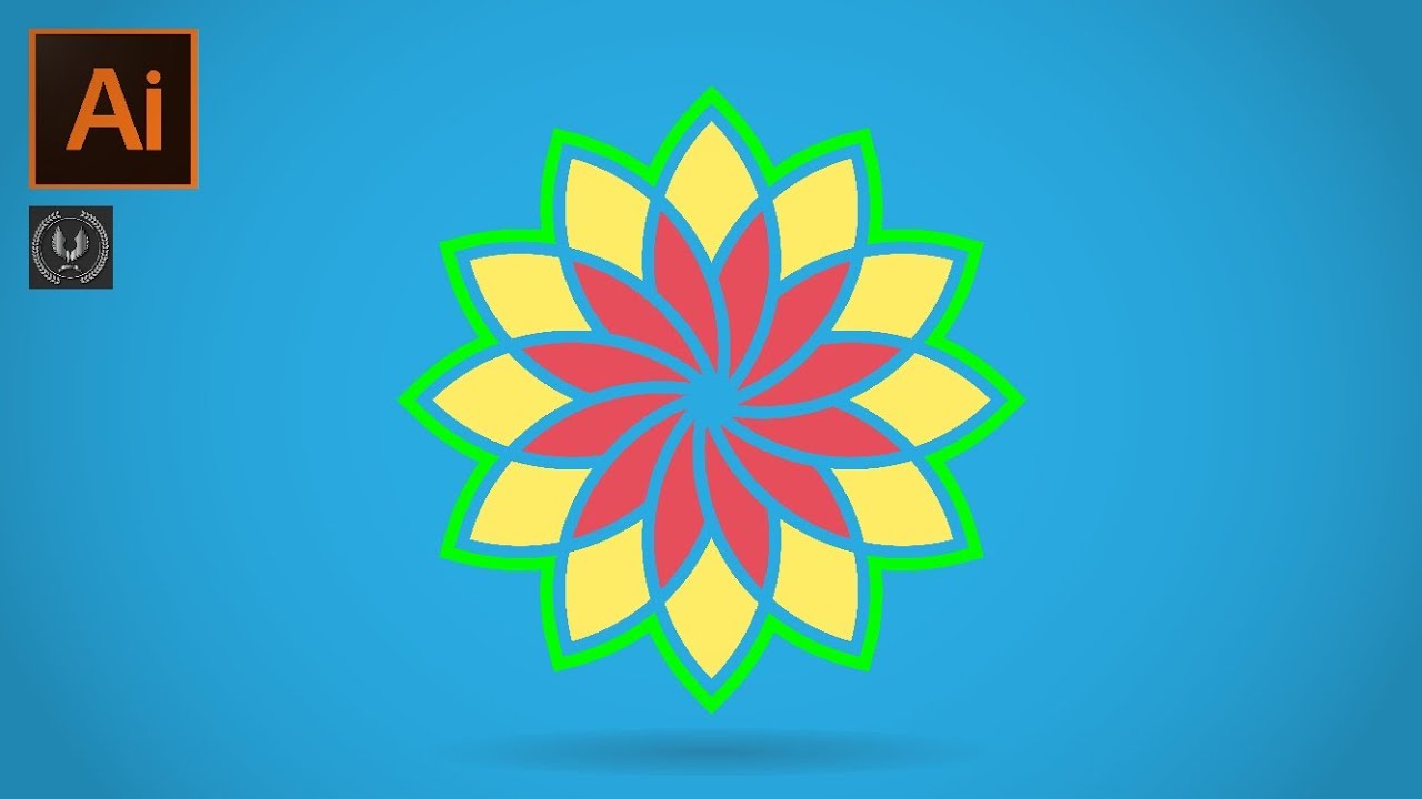 Adobe Illustrator CC Tutorial - How to make Vector Flower Design