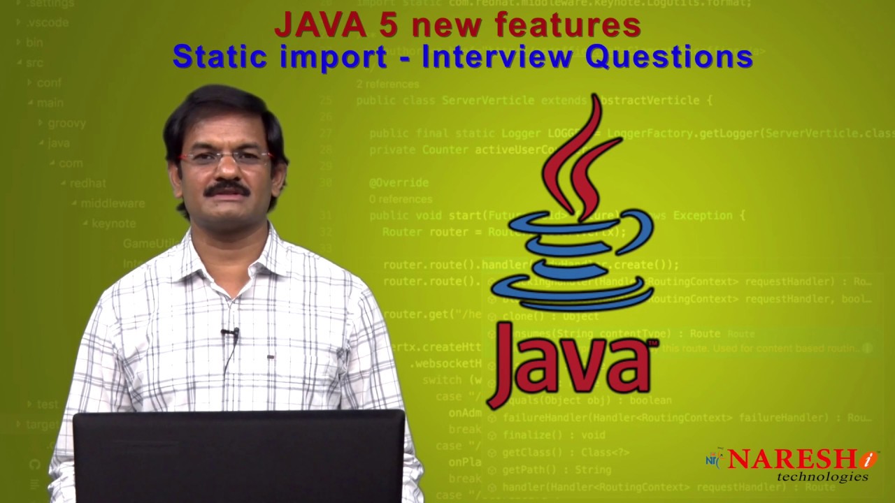JAVA 5 New Features | Static Import Interview Questions Part1 | Core Java Tutorials | Mr.HariKrishna