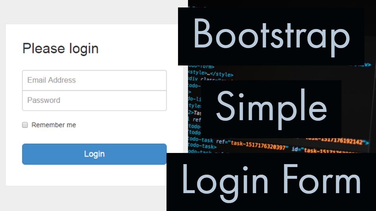 Bootstrap Simple Login Form | Bootstrap Tutorial for Beginners