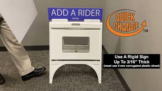 Poly Quik Sign Portable Sign Stand - BLACK