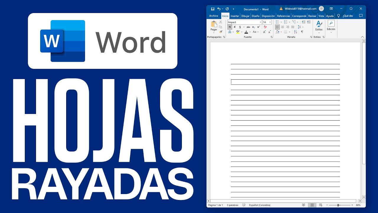 Cómo HACER una HOJA RAYADA en Word (2026) Paso a Paso
