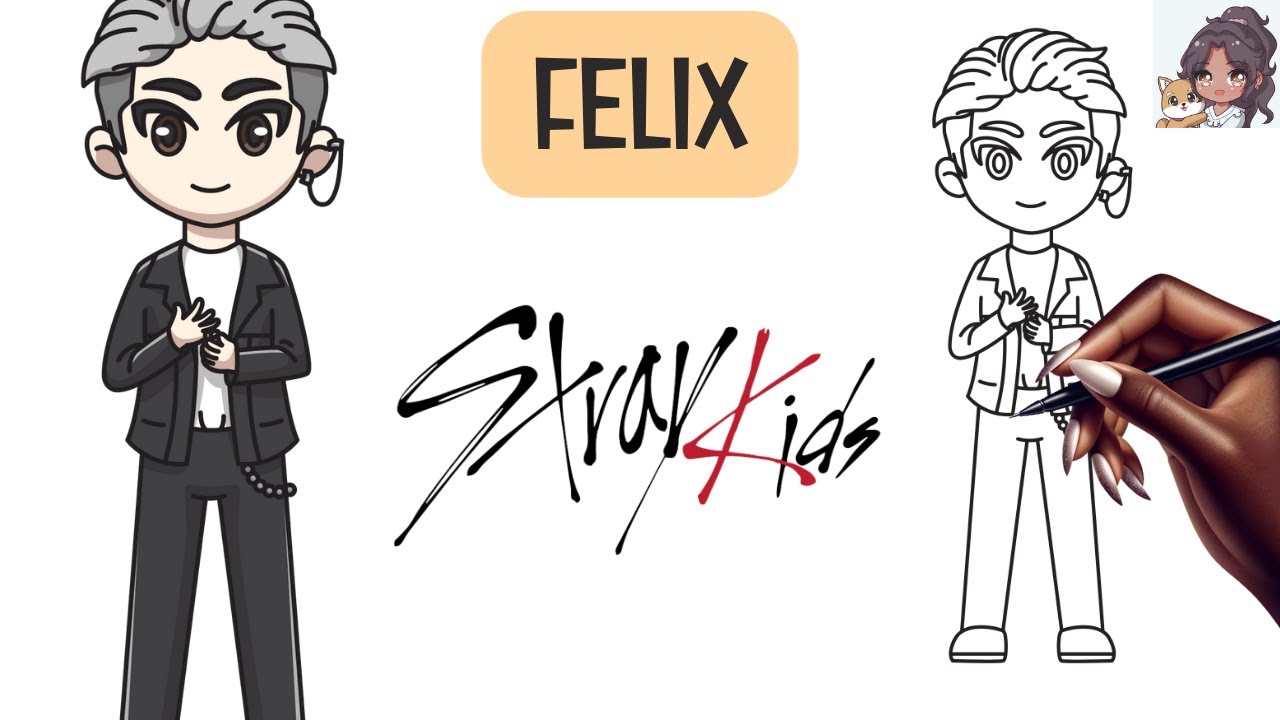 How to Draw Felix ⏐ Stray Kids God's Menu Music Video ⏐ Cute Easy K Pop Drawing Tutorial