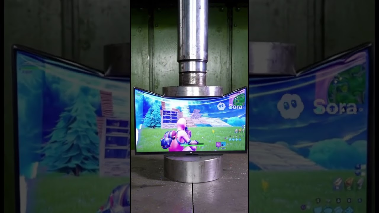Tv vs hydraulic press #fypシ #trendingshorts #hydraulic #hydraulicpress #tv