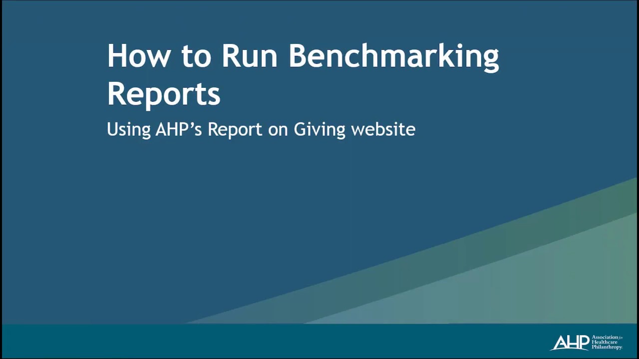 How to Run Benchmarking Reports