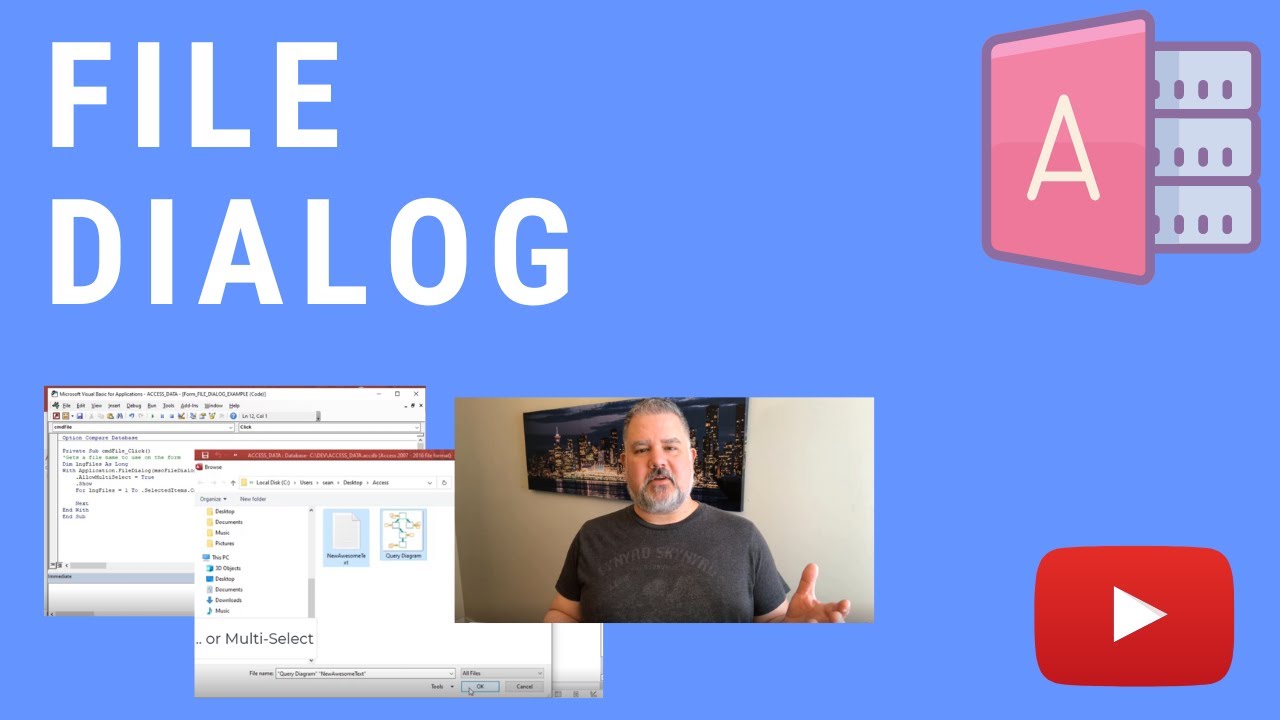 How to Use a File Dialog in MS Access to Allow Users to Pick a File or Folder