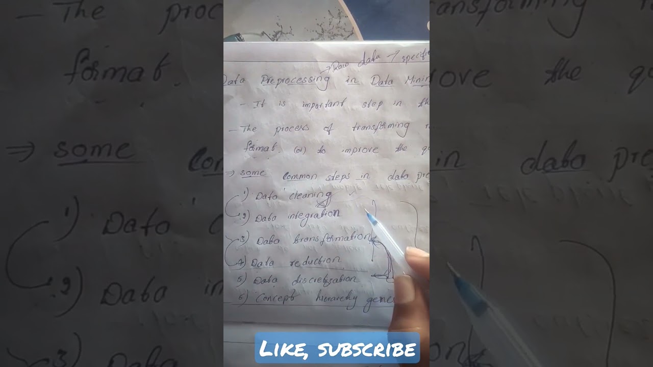 Steps involved in Data Preprocessing #data mining