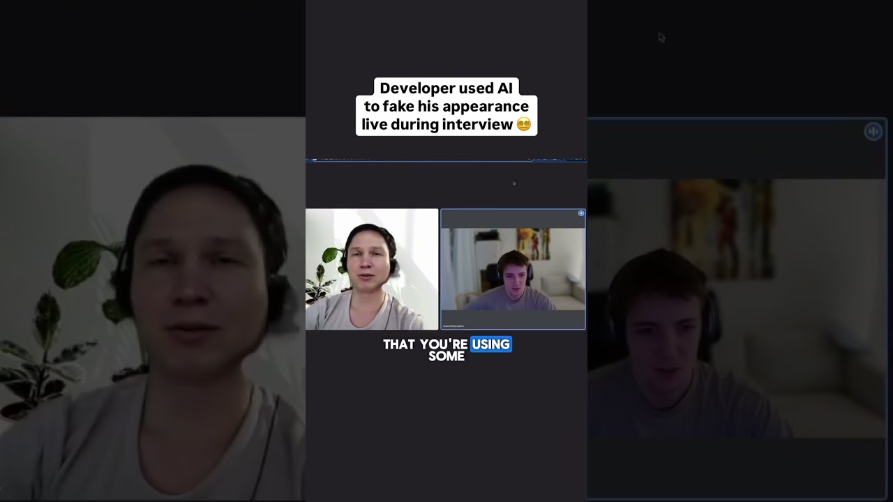 This developer used AI to fake his appearance live during interview 😵‍💫