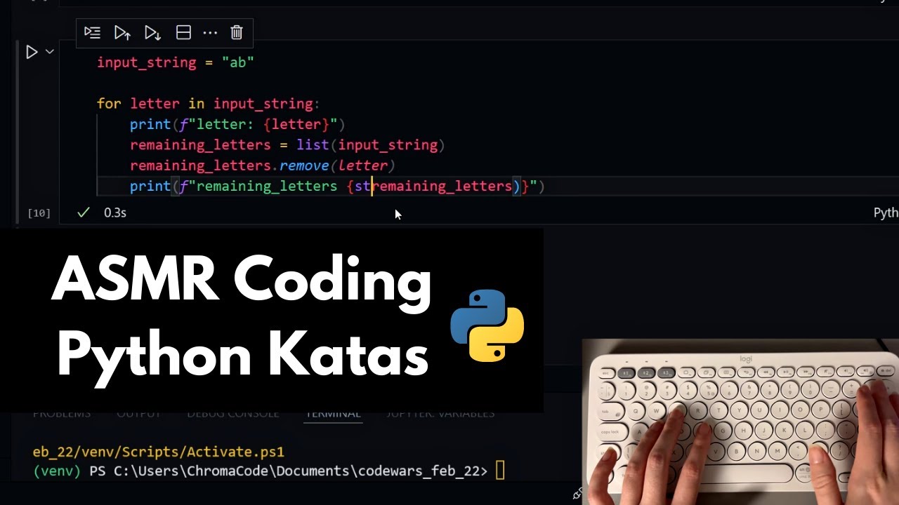 ASMR Coding Katas in Python | keyboard typing | soft-spoken