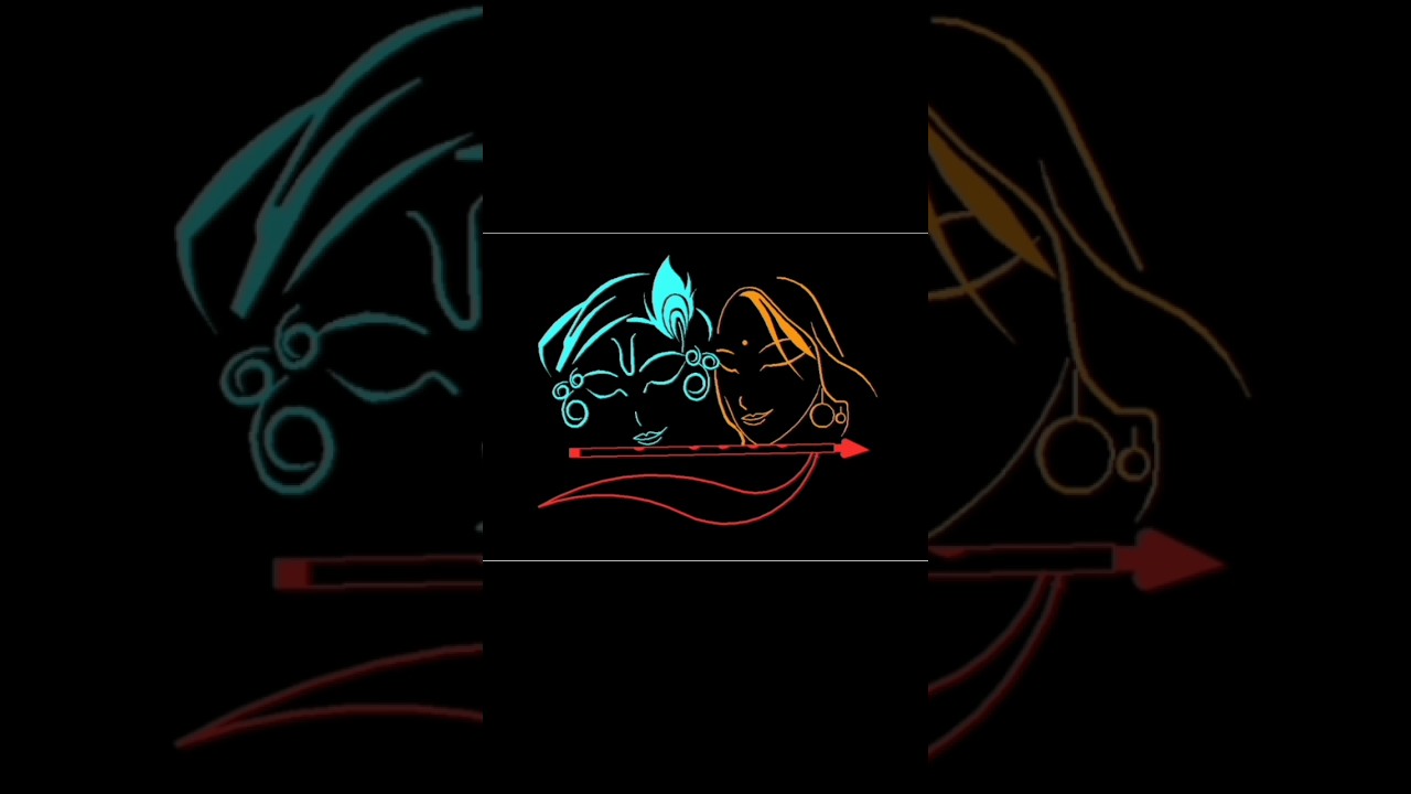 Radha Krishna Using Python Turtle 🙏#python #radhakrishna #shorts