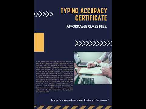 Typing Accuracy Certificate Must be an Accredited One! – American ...
