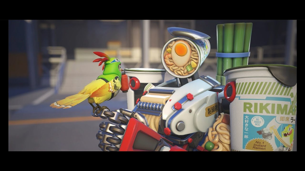 Overwatch 2 Bastion Rikimaru Ramen Skin Showcase