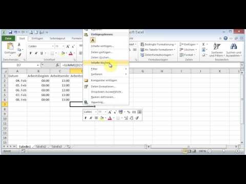 Excel 2010 - Mehr als 24 Stunden mit Excel berechnen.flv