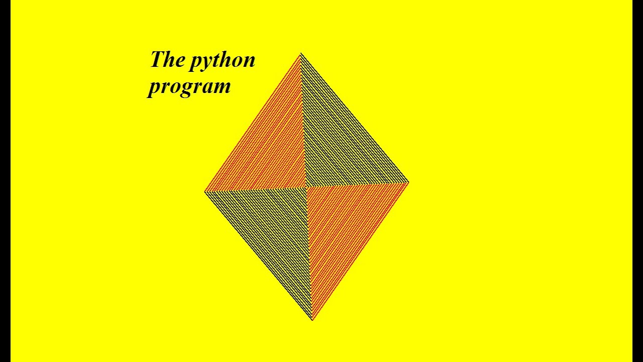 Rhombus pattern using python 2025