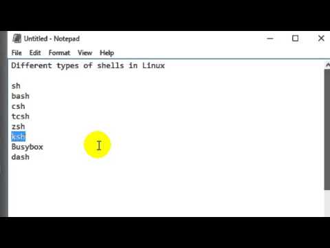 Different types of shells in Linux