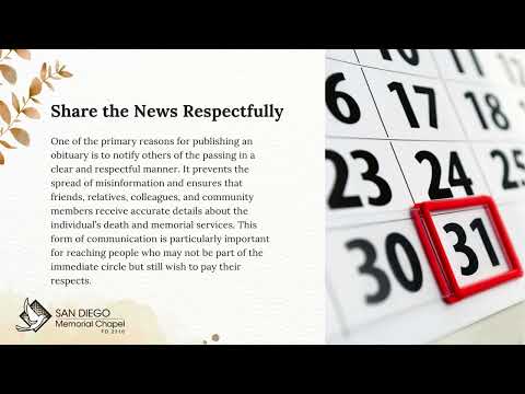 4 Reasons to Publish an Obituary | Funeral Planning & Services - San Diego Memorial Chapel