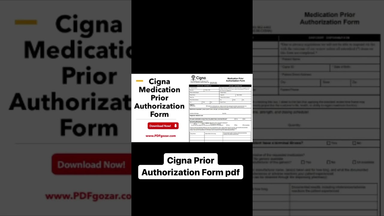 Cigna Prior Authorization Form pdf