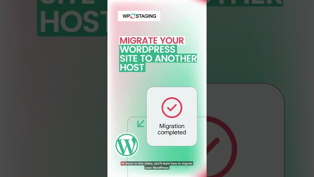Migrate Your WordPress Site to a New Host — Fast, Safe, No Downtime! 🔁 #wordpress #wpstaging