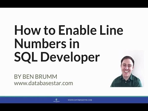 How to Enable Line Numbers in SQL Developer Video on vTomb