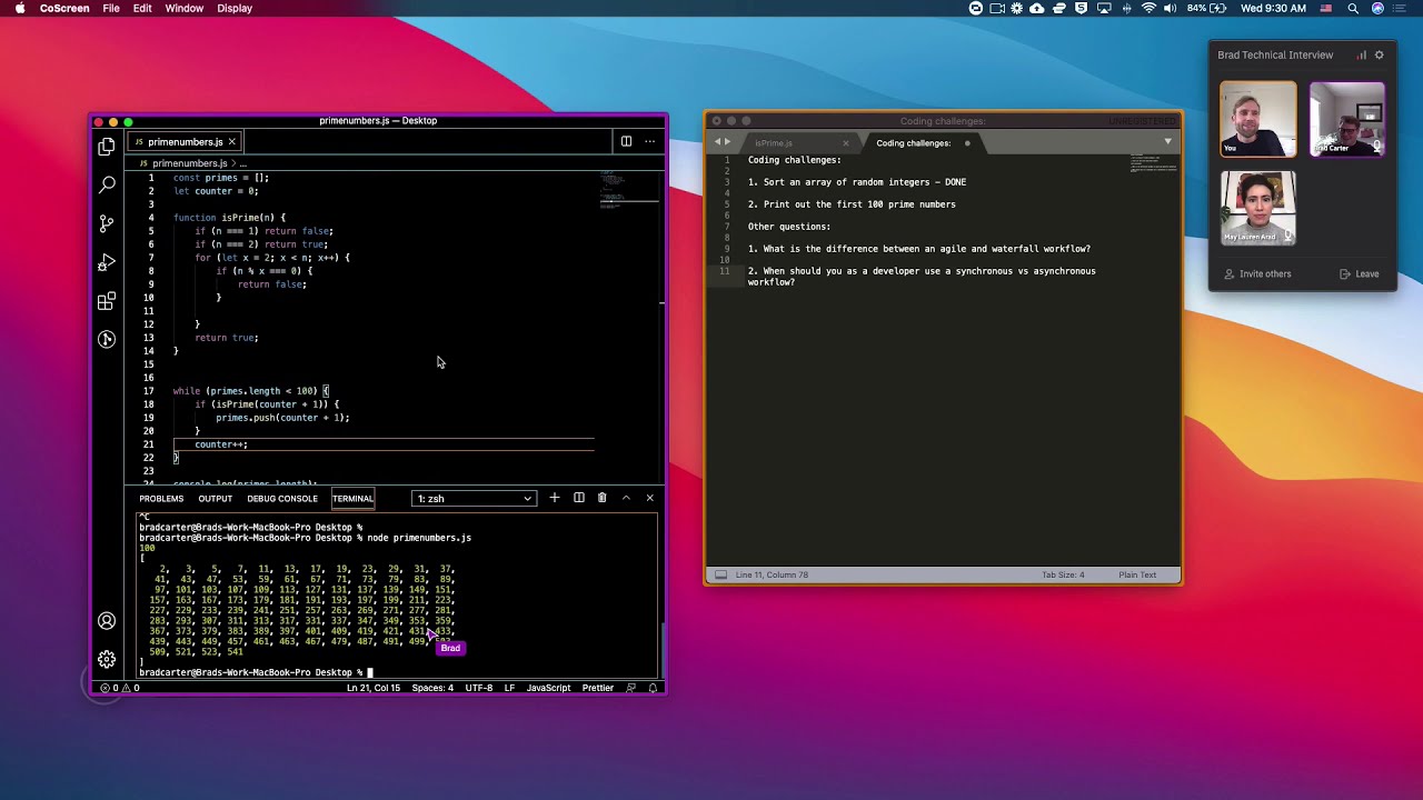 Coding Interview with CoScreen