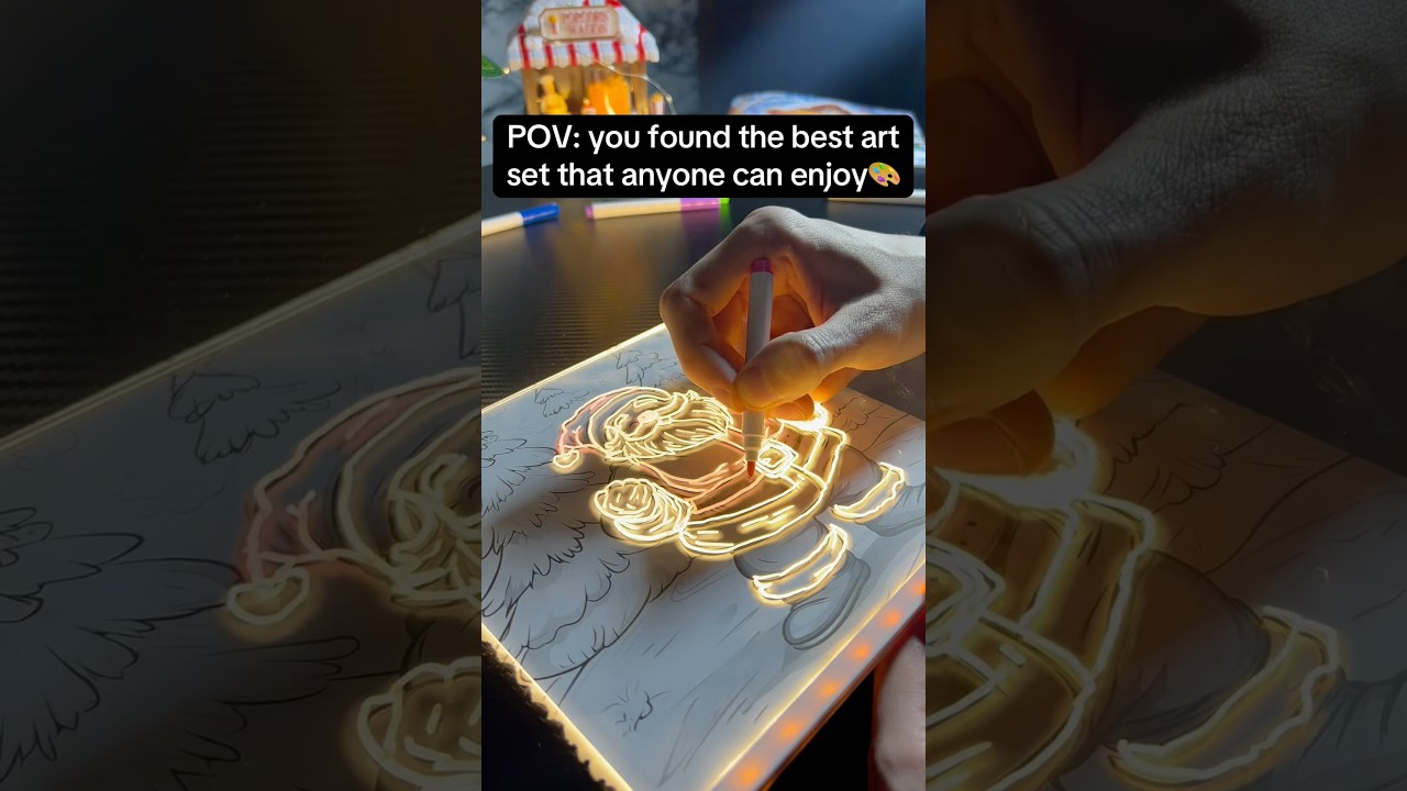 The best magical art set for everyone🎨✨ #art #drawing #ledart #futureart