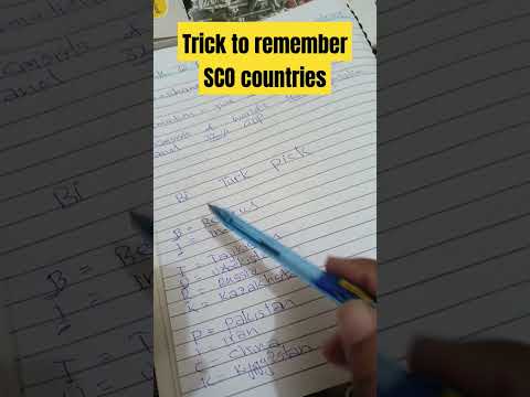 Trick to remember SCO (Shanghai Cooperation Organization) member countries | GK tips and Tricks