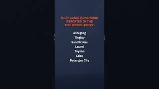 Taal volcanic smog hits parts of Batangas after June 6 sulfur dioxide spike