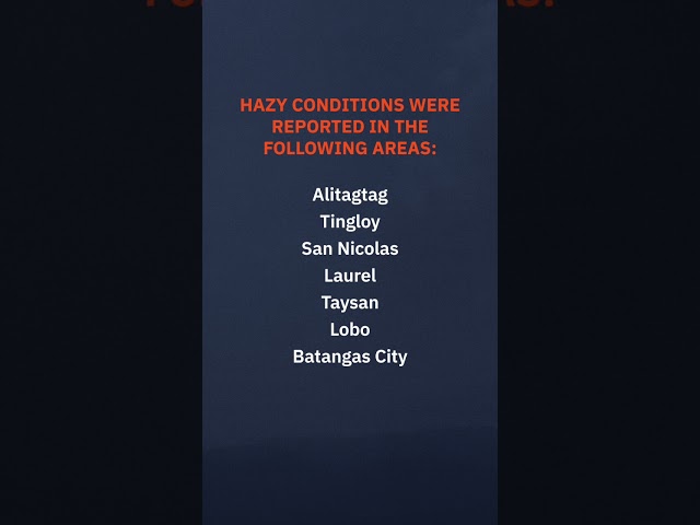 Taal volcanic smog hits parts of Batangas after June 6 sulfur dioxide spike