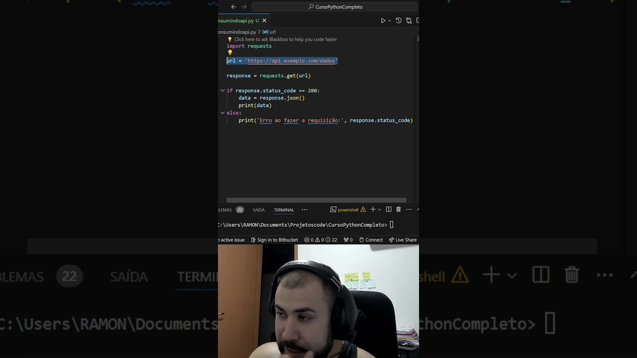COMO CONSUMIR API EM PYTHON #programming #programador #developer #desenvolvedor