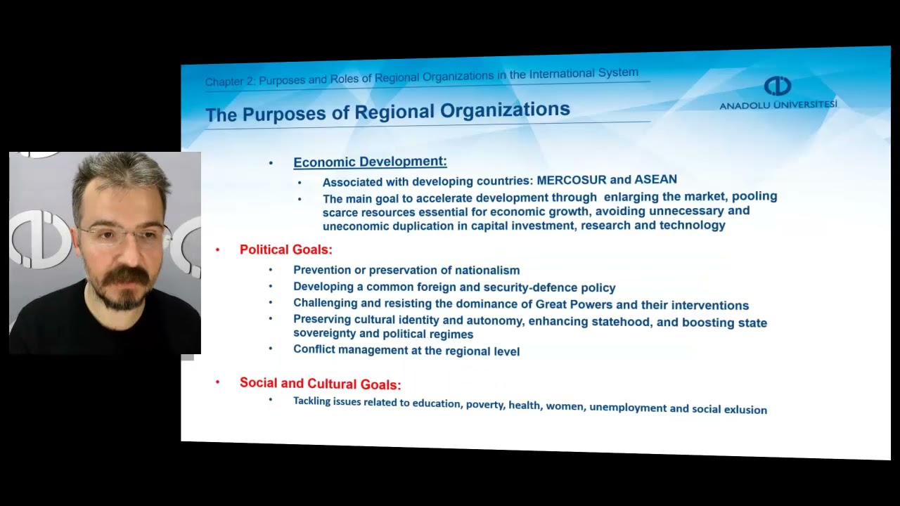 REGIONAL ORGANIZATIONS - Chapter 2 Summary