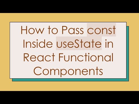 How to Pass const Inside useState in React Functional Components