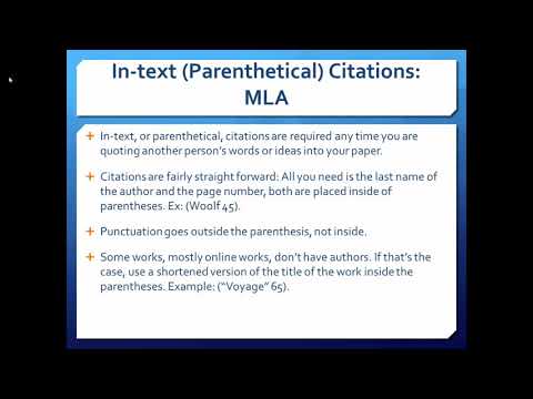 MLA and APA Citation