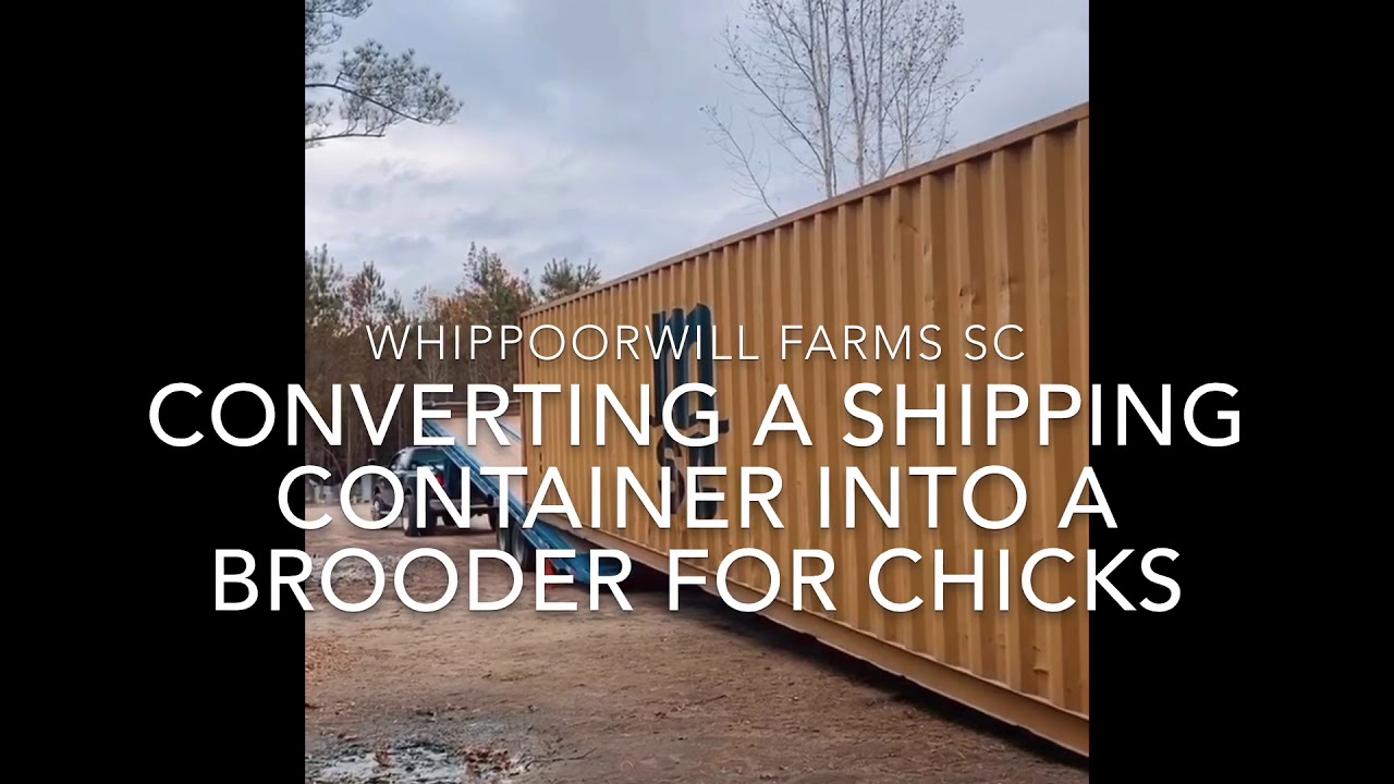 Repurposing a Shipping Container to a Large Scale Winter Brooder