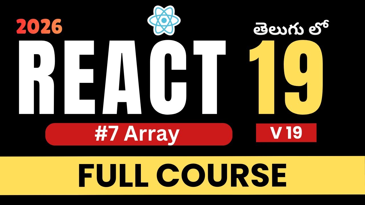 7. Array in React | React 19 Tutorial for Beginners in Telugu