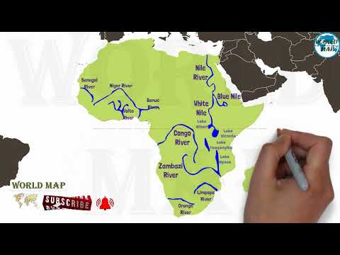 Rivers & Lakes of Africa Continent | Africa Continent: Important Rivers and Lakes / World Map Rivers