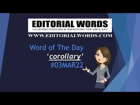 Word of the Day (corollary) - 03MAR22