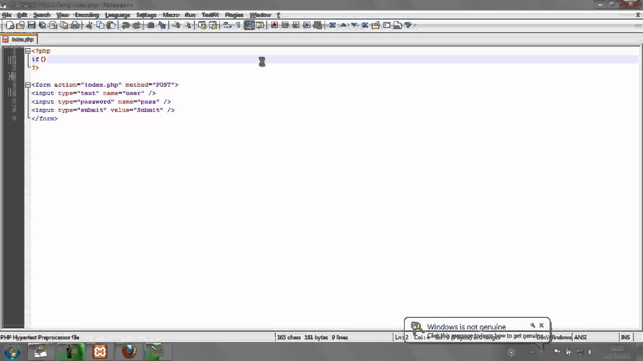 PHP tutorial 4 - User Input