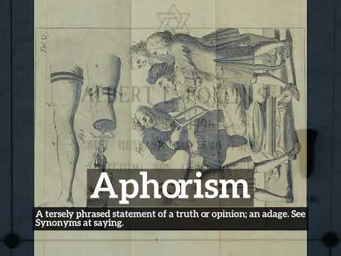 What is Aphorism? | How Does Aphorism Look? | How to Say Aphorism in English?