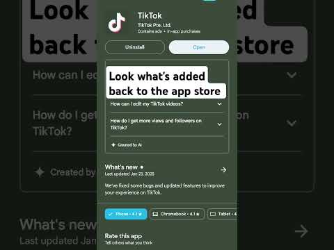 TikTok is back in the app store #tiktok #appstore #apps