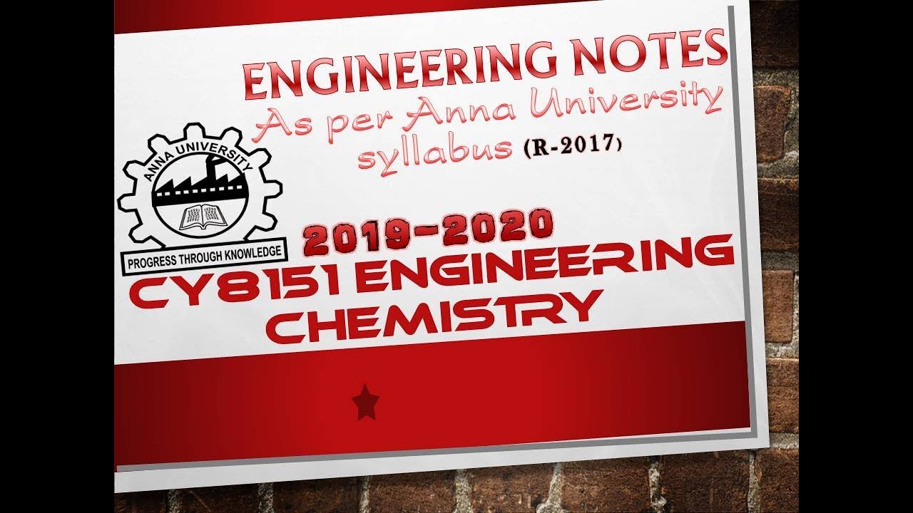 Engineering notes | Engineering Chemistry | R-2017 | Natpudaimai