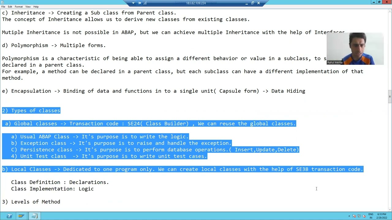 1 - ABAP OOPS - Introduction