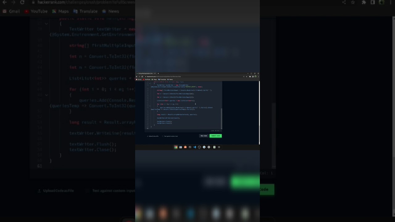 Array Manipulation in C# | Hackerrank | DSA