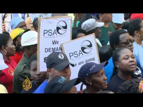 S Africa's main trade union stages nationwide strike