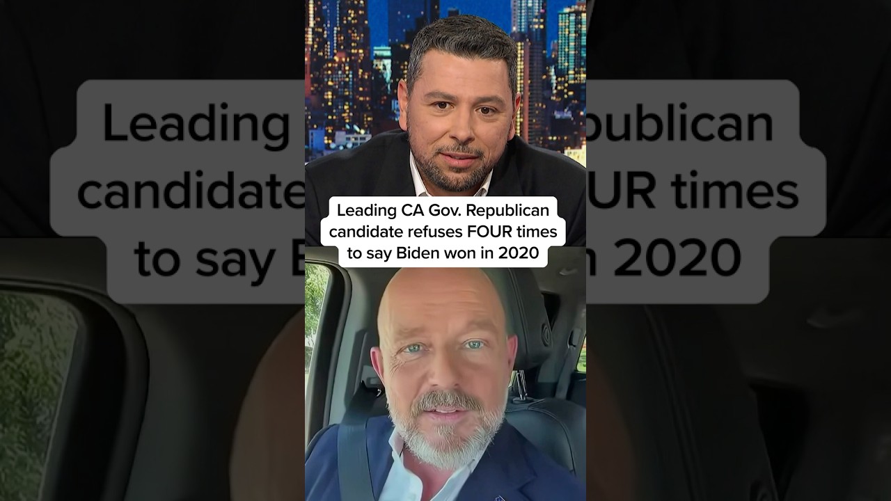 Leading CA Gov. Republican candidate refuses FOUR times to say Biden won in 2020